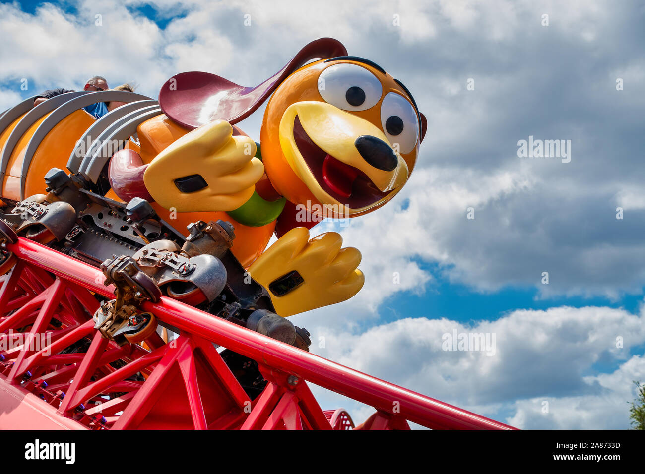 Slinky Dog Dash rollercoaster ride at Hollywood Studios Stock Photo - Alamy