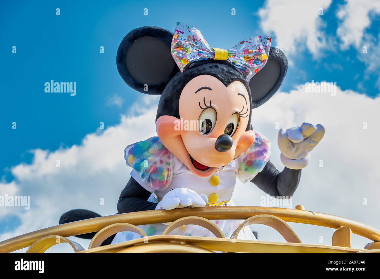 Minnie Mouse in the Mousekedance it parade at Disney World Stock Photo ...