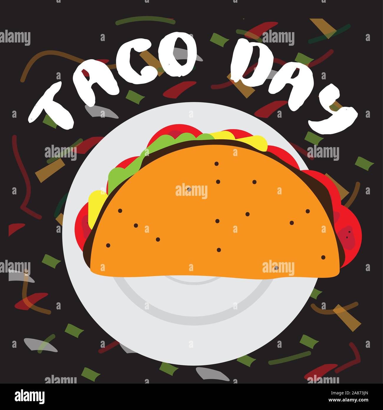 Traditional taco illustration hi-res stock photography and images - Alamy