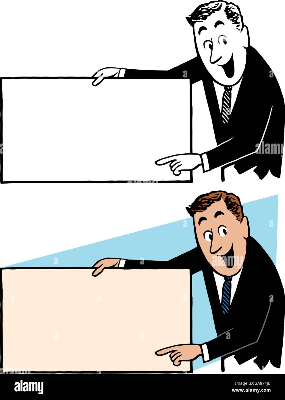 Cartoon man pointing hi-res stock photography and images - Alamy