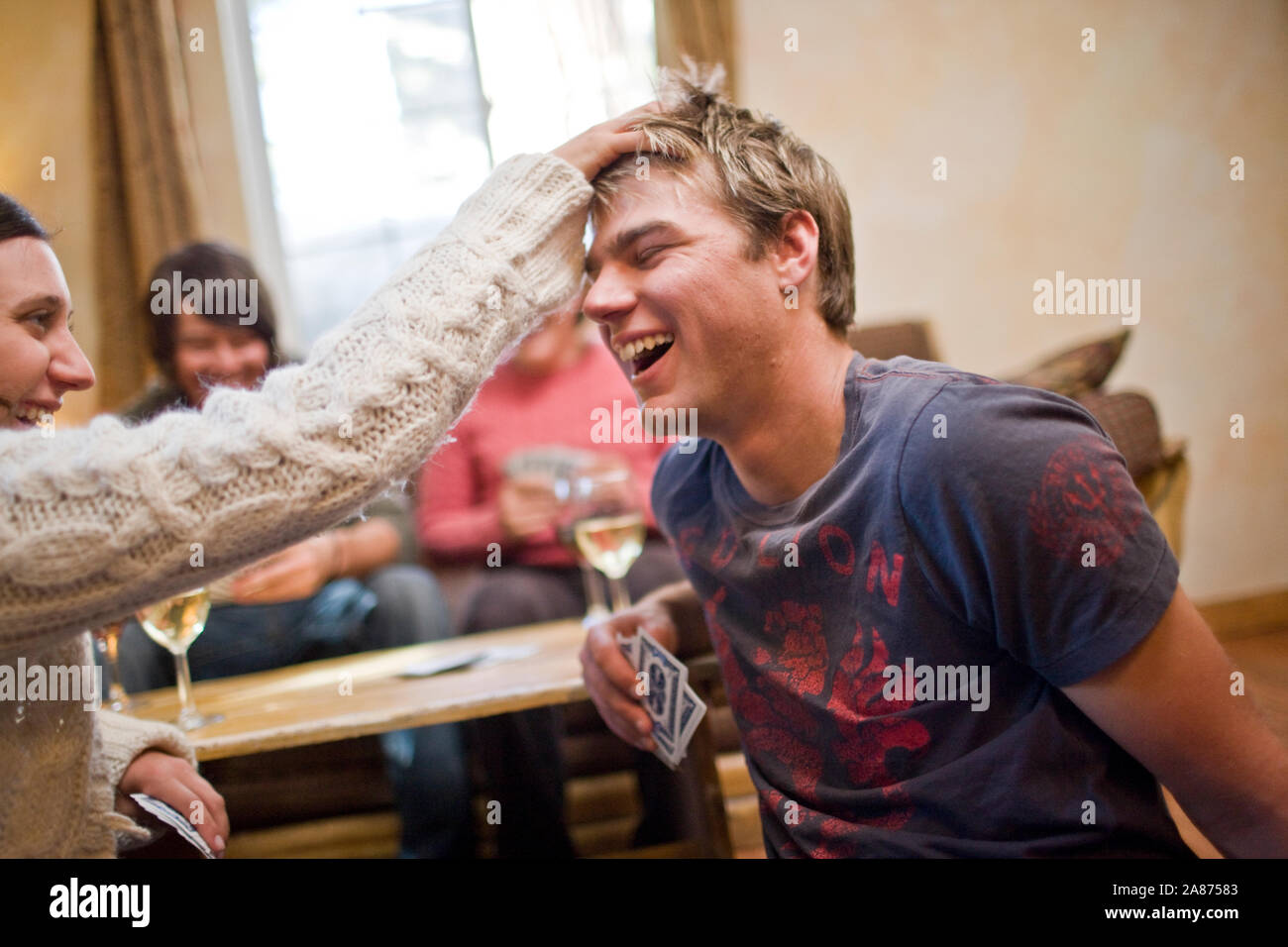 Woman Ruffling Hair High Resolution Stock Photography and Images - Alamy