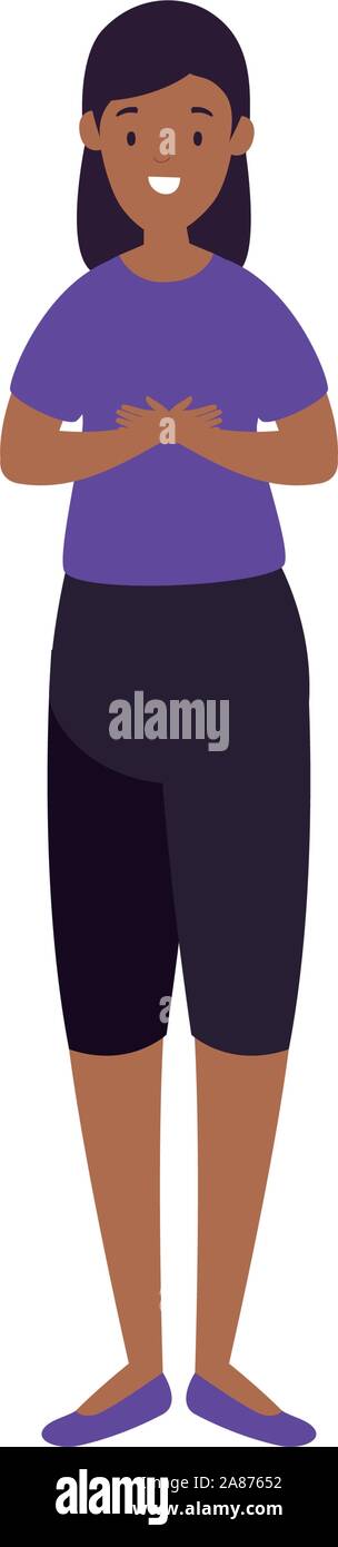 Afro woman avatar character Cut Out Stock Images & Pictures - Alamy