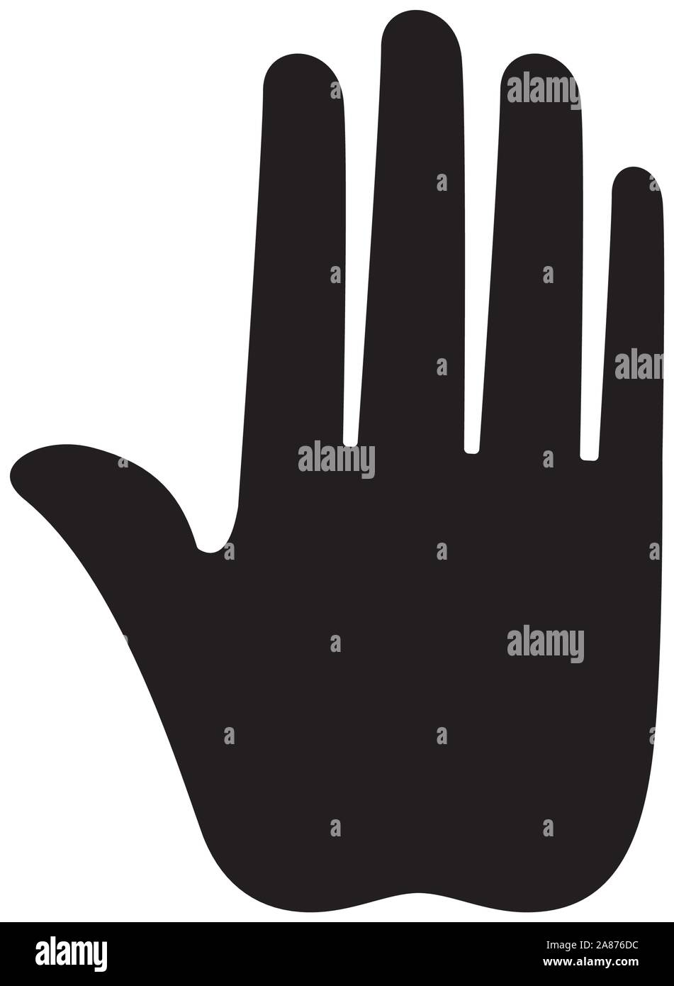 silhouette of hand stop isolated icon Stock Vector Image & Art - Alamy