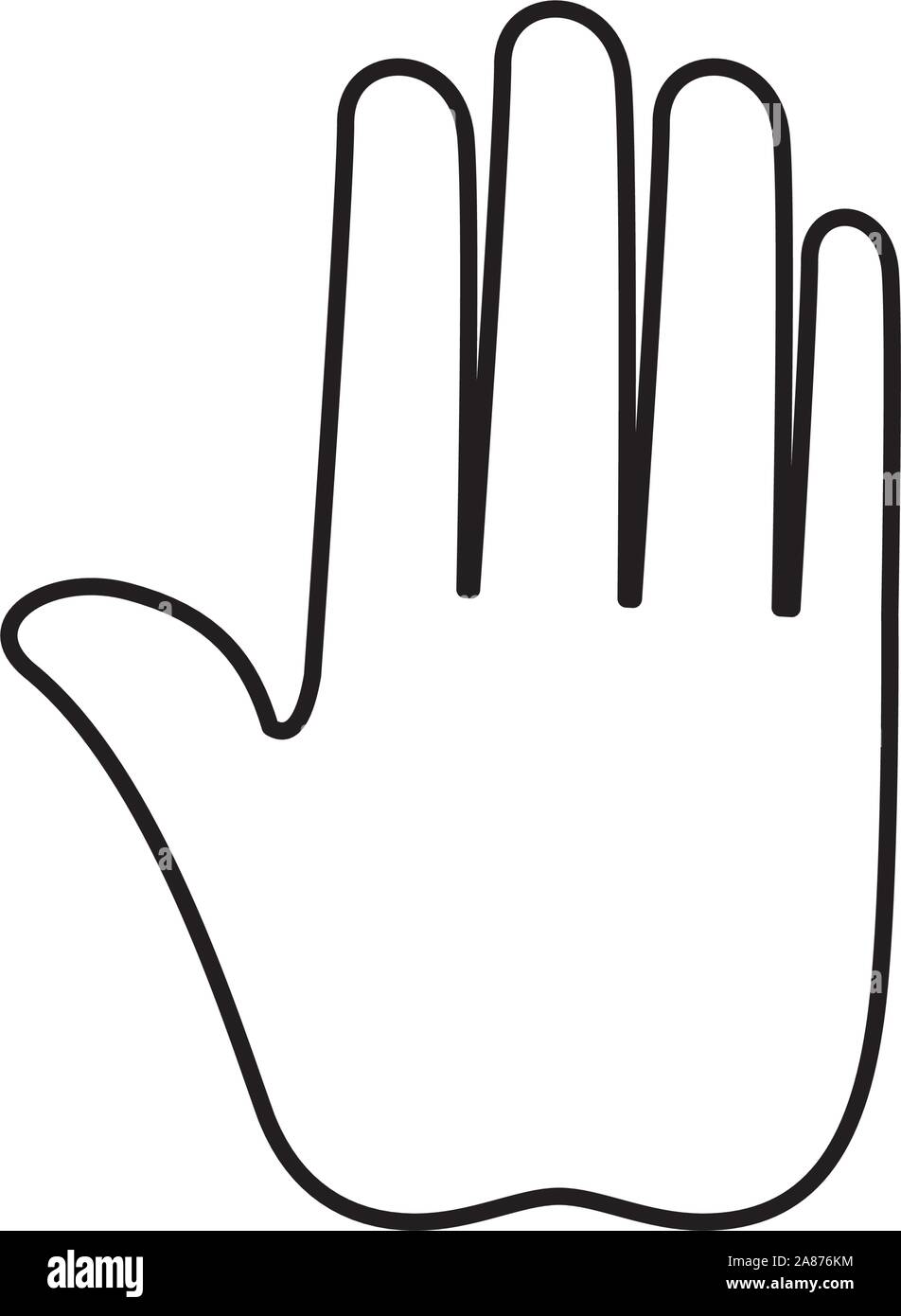hand stop line style icon Stock Vector Image & Art - Alamy