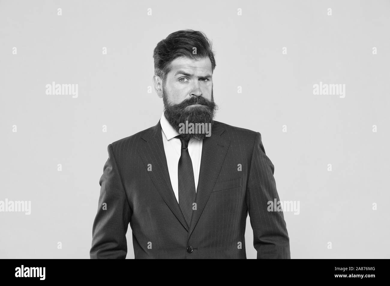 Successful businessman well groomed appearance. Serious motivated ...