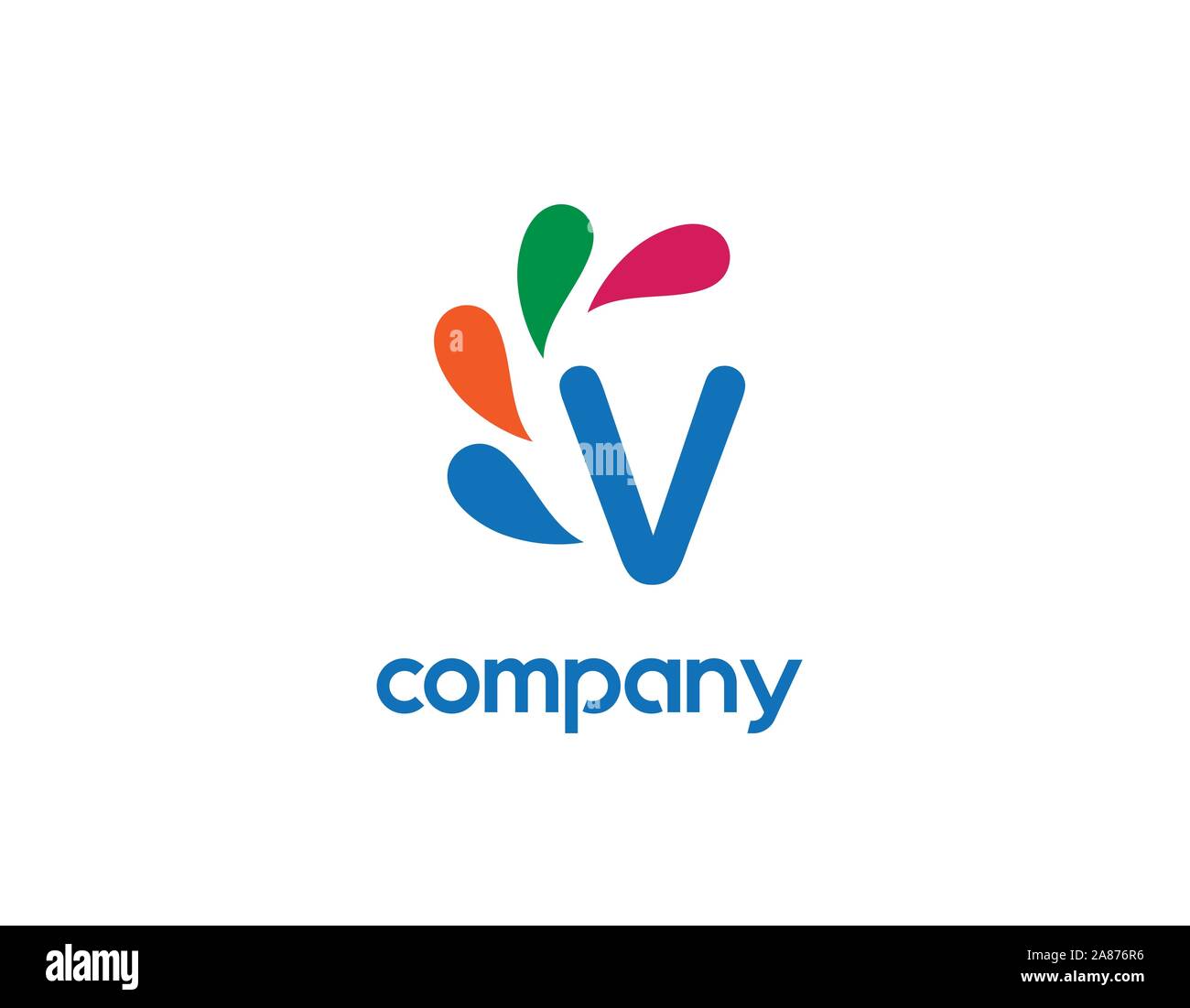 V v heart logo Stock Vector Images - Alamy