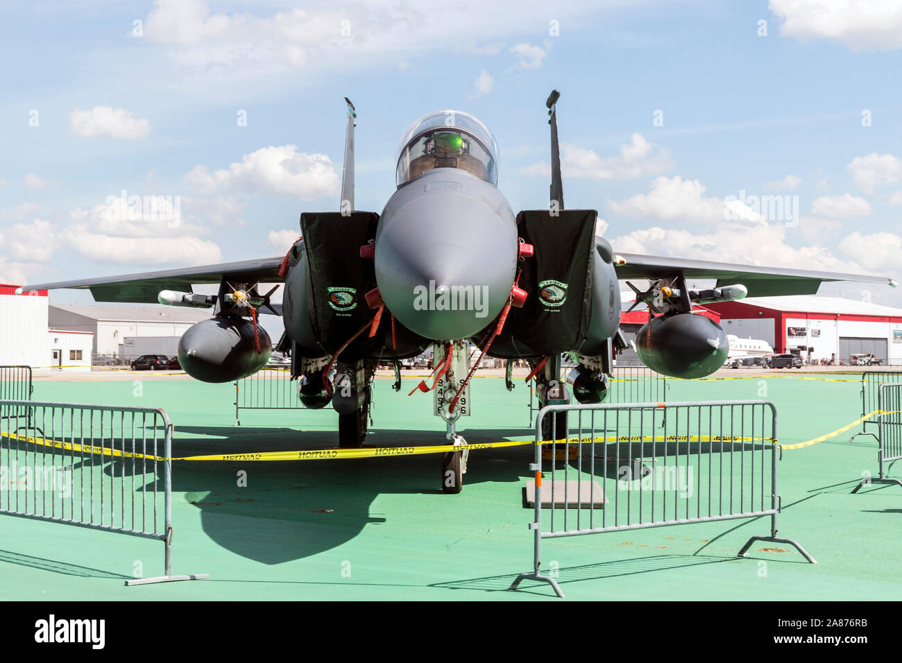 VANDALIA, OHIO / USA - JUNE 22, 2018: A United States Air Force F-15E ...
