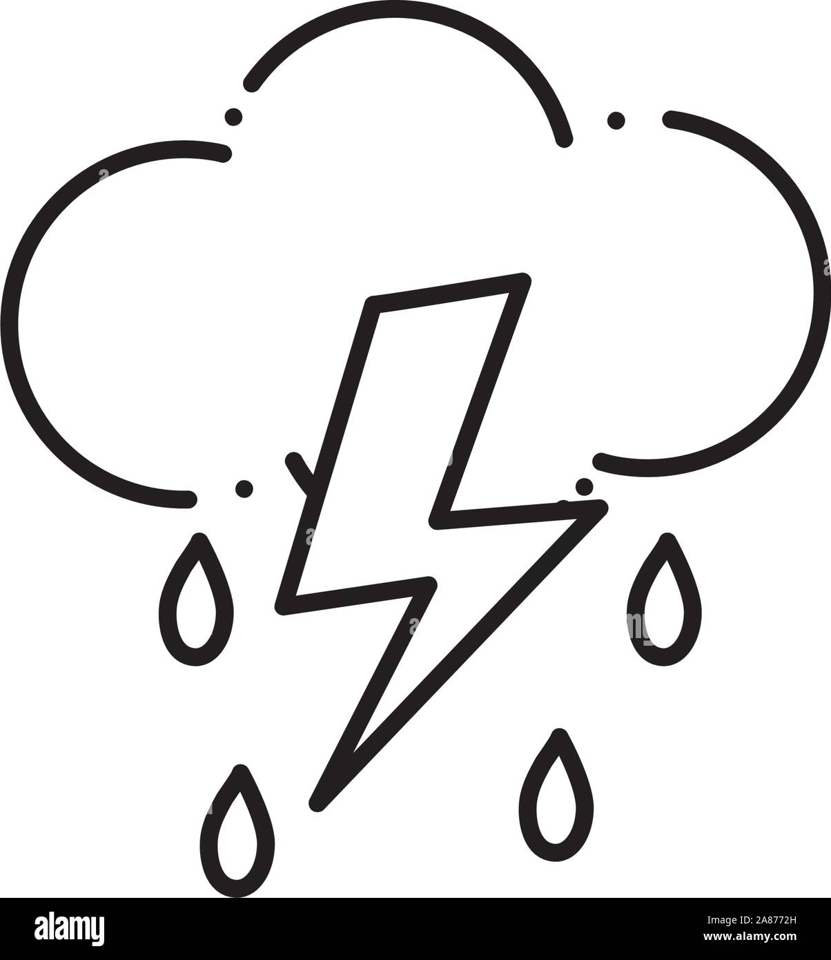 Cloud rain and thunder icon design, Weather sky nature climate cloudy ...