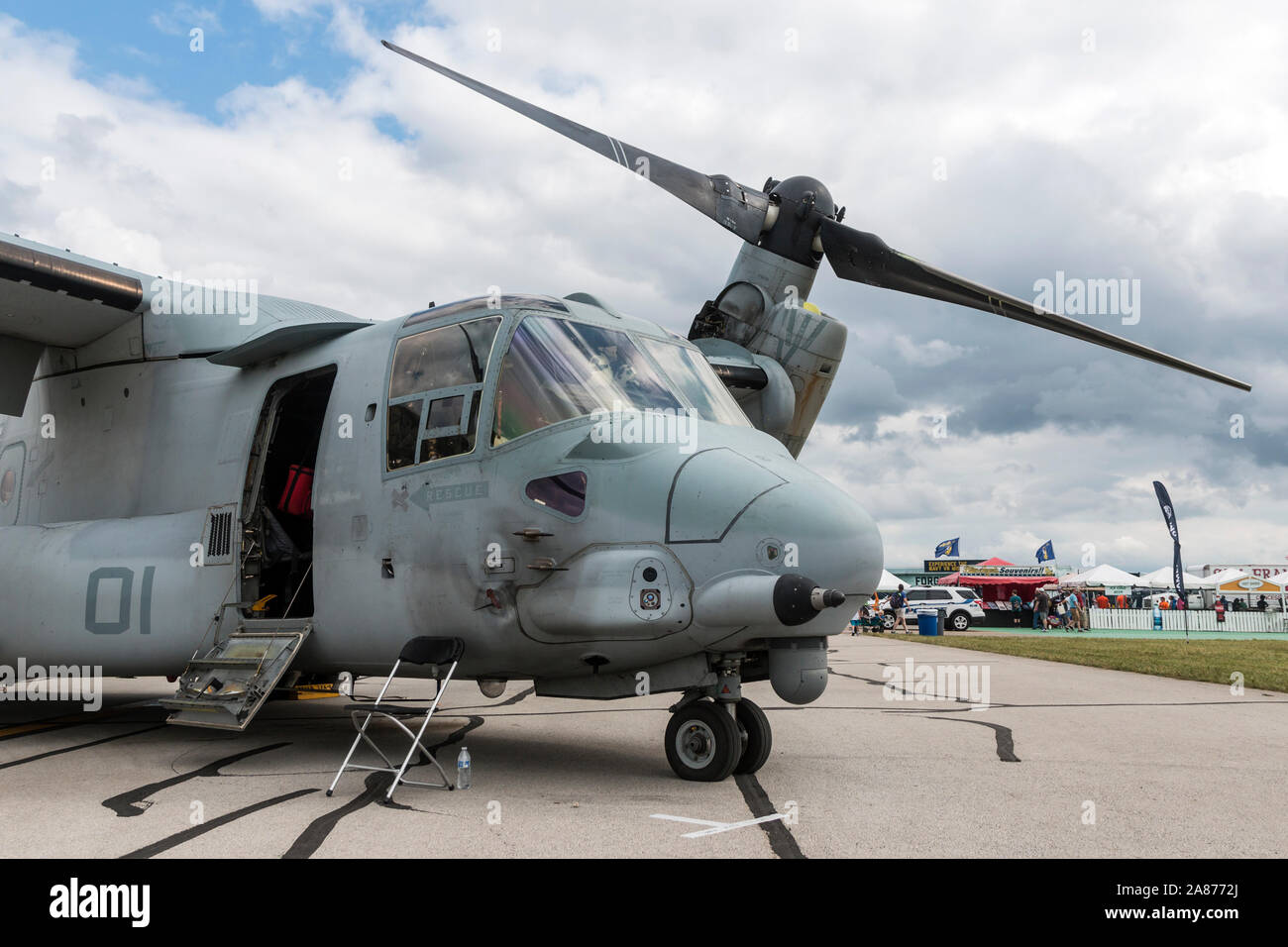 A United States Marine Corps MV-22 Osprey at the 2018 Vectren Dayton ...