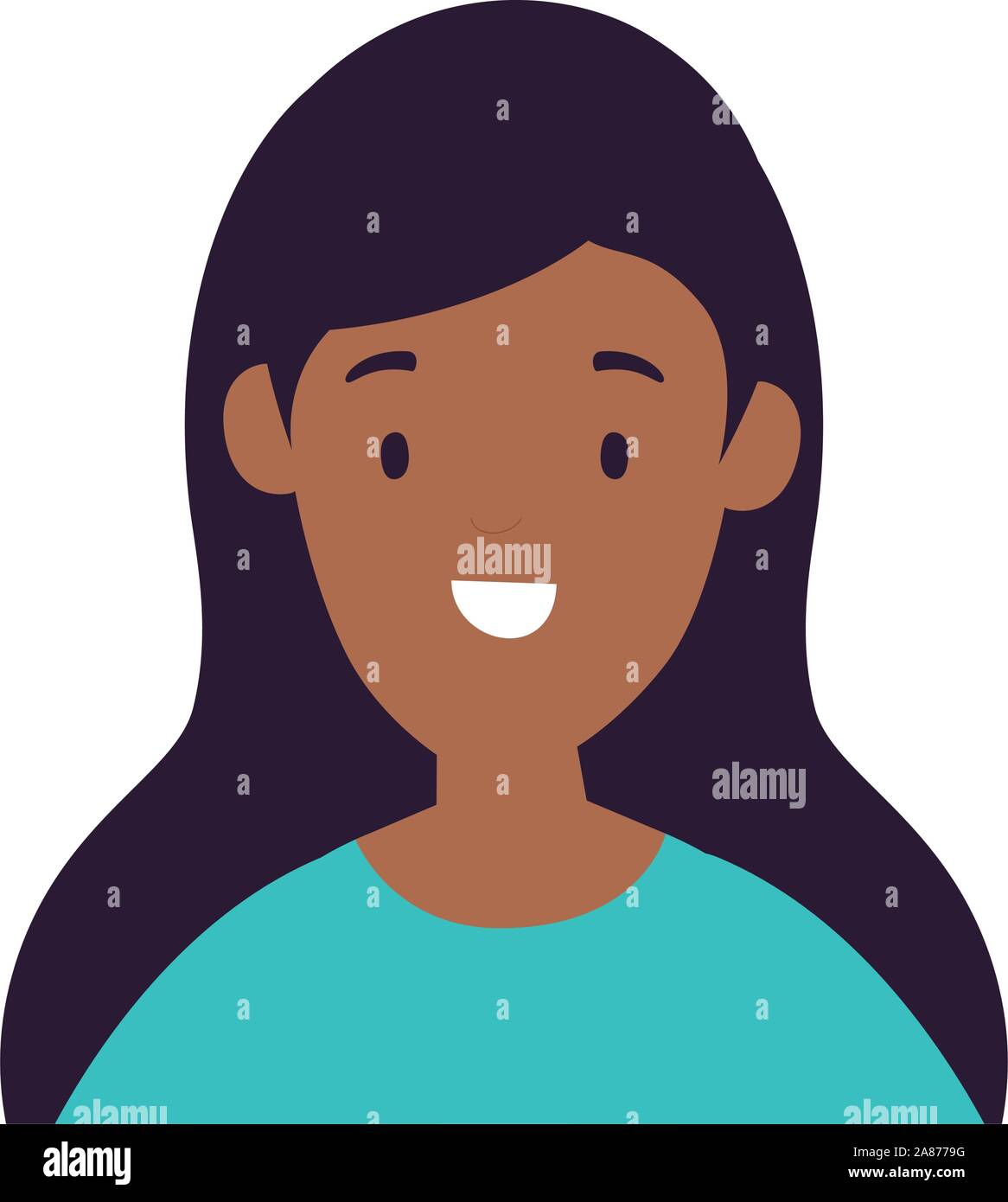 head of beautiful afro woman avatar character Stock Vector Image & Art ...