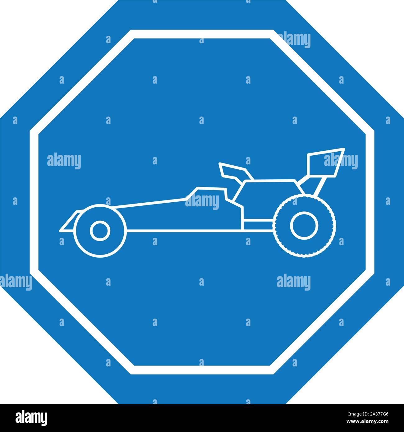 race car inside road sign icon design, Automobile auto transportation ...