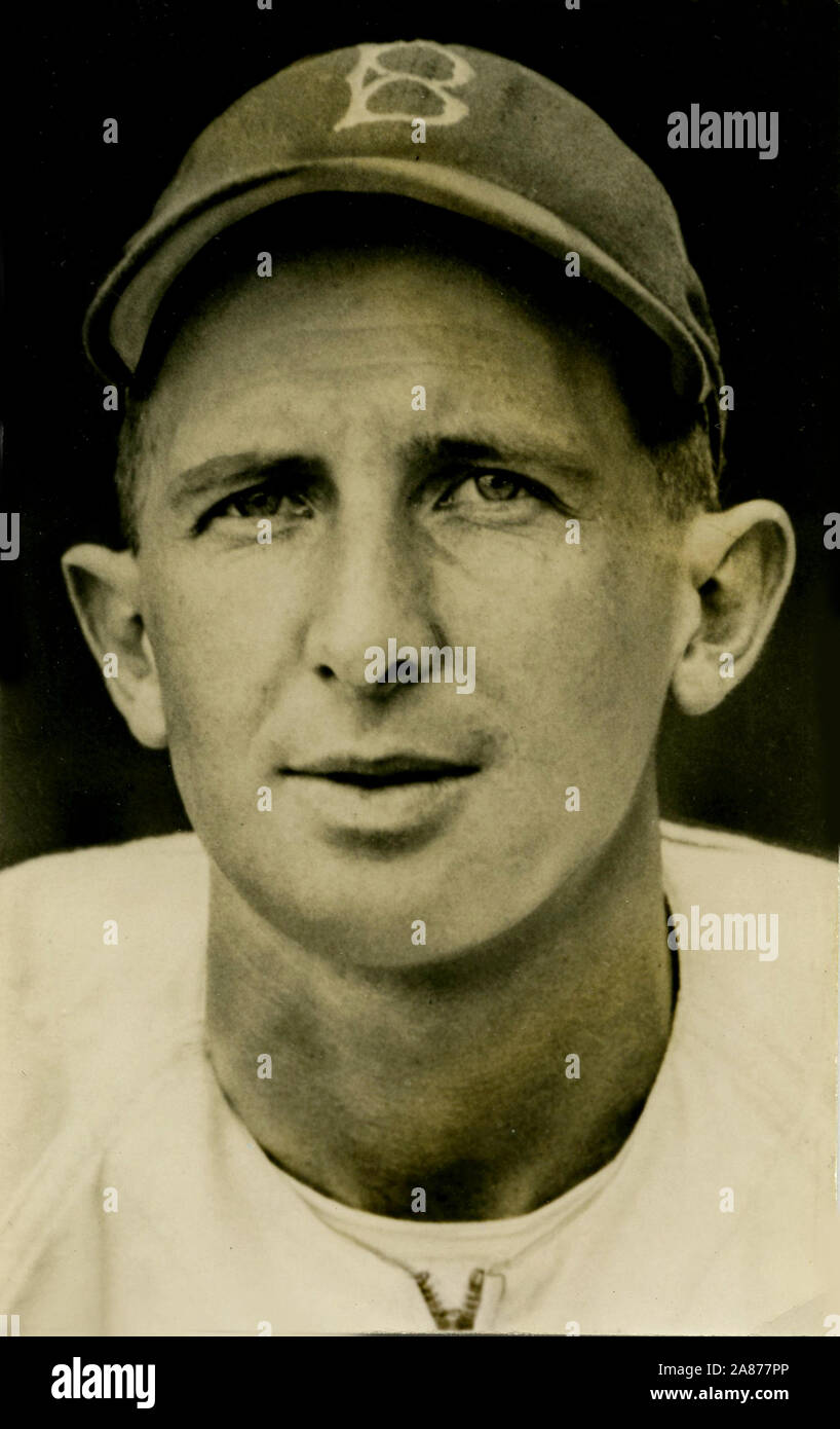 Vintage 1940s era black and white photo of Brooklyn Dodgers baseball ...