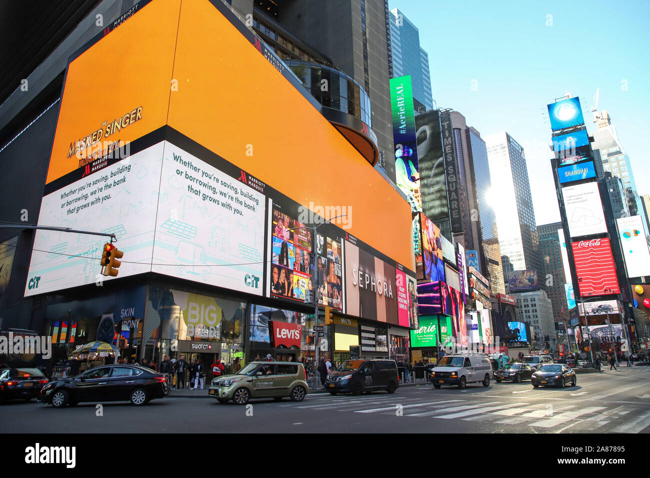 New York, NEW YORK, USA. 6th Nov, 2019. View of Times Square in New ...
