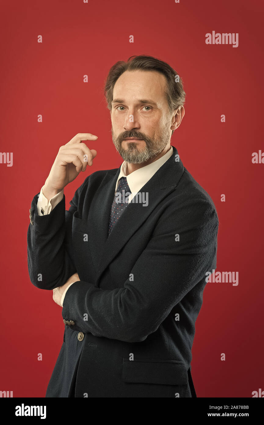 First impression concept. Businessman fashionable outfit. Attractive ...