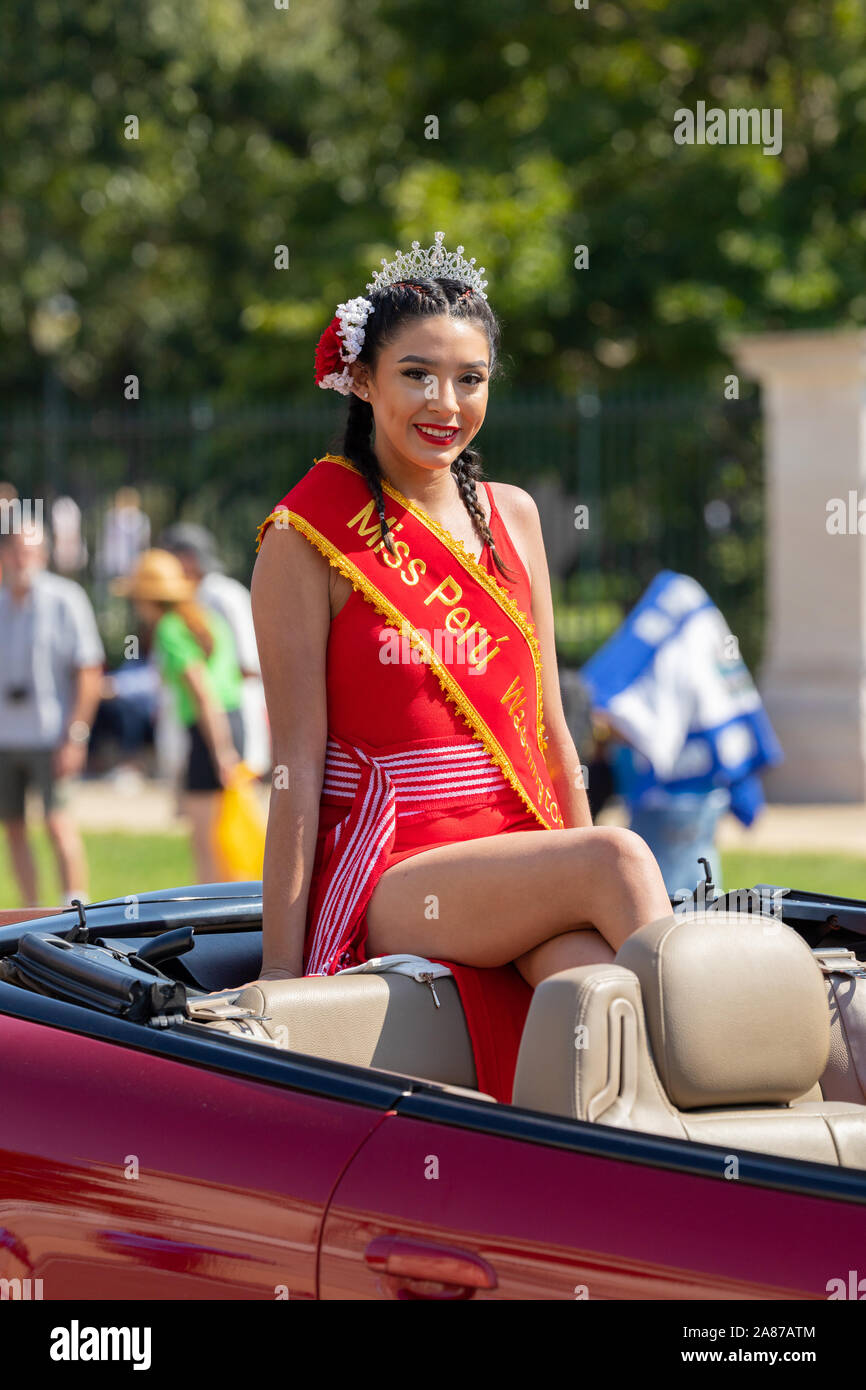 Washington DC, USA - September 21, 2019: The Fiesta DC, Peruvian Beauty ...