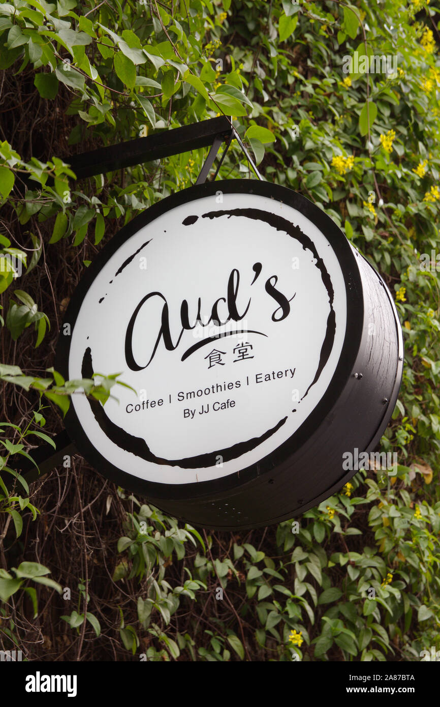Sign for a hip cafe in the Old Town of Ipoh, Perak, Malaysia Stock ...