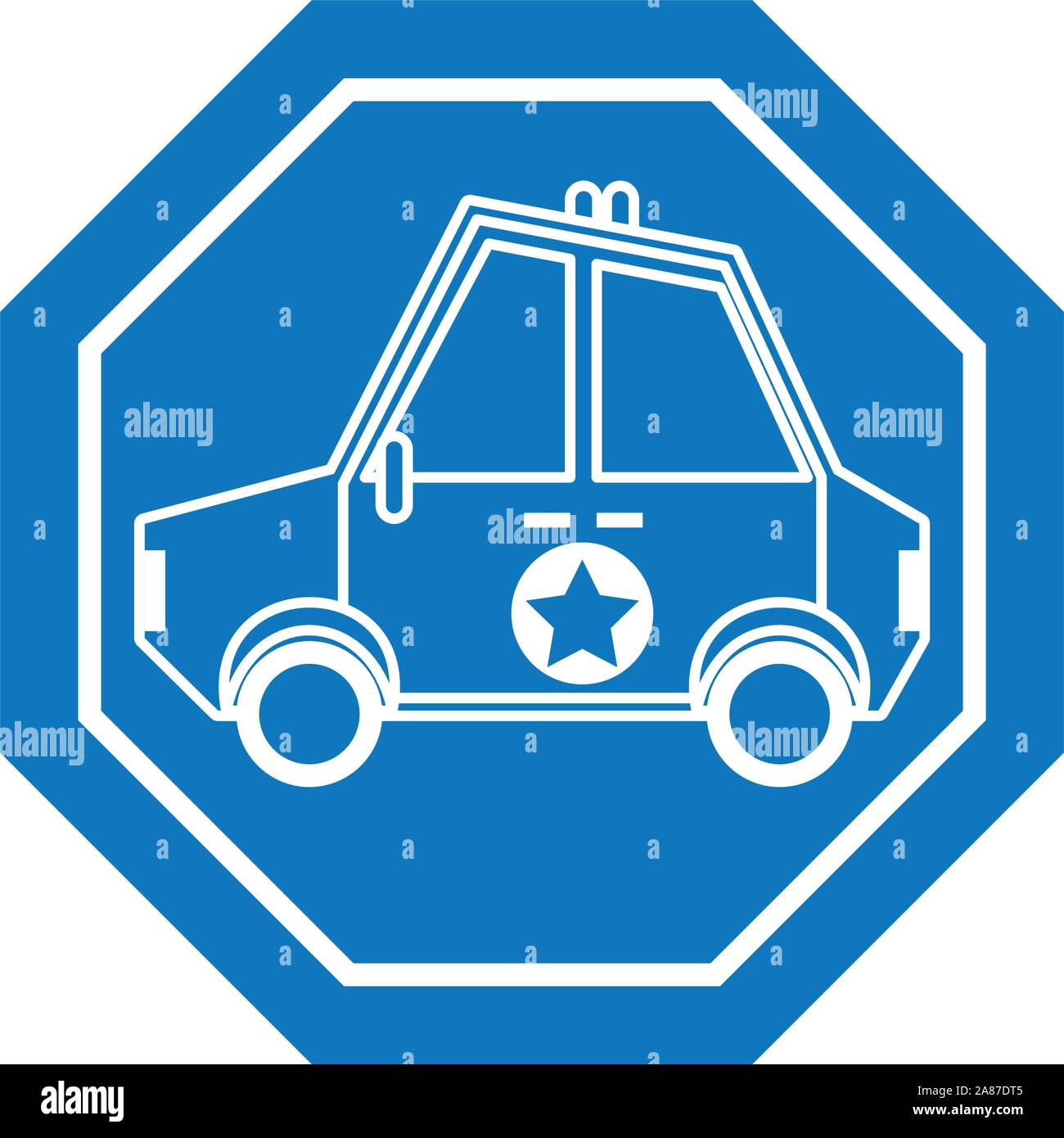 Police inside police car Stock Vector Images - Alamy