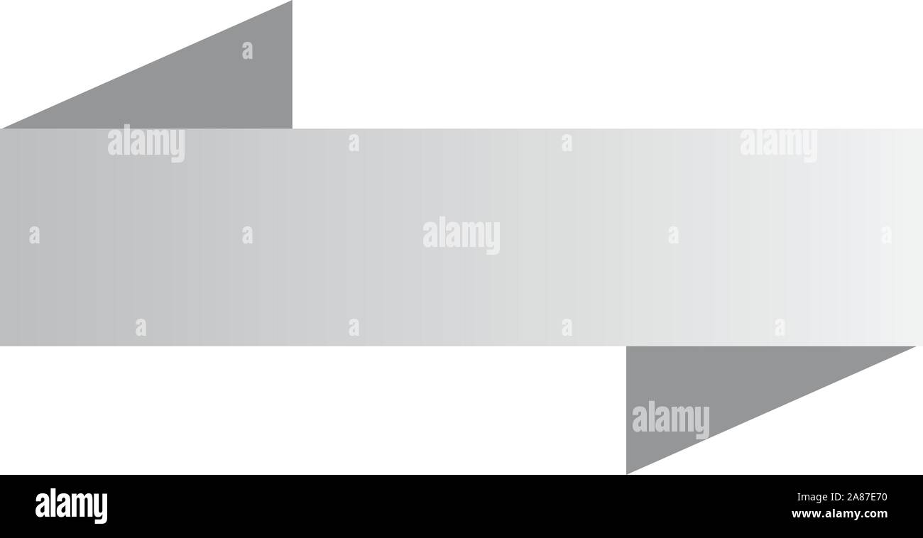 white ribbon banner. banner on white background Stock Vector Image ...