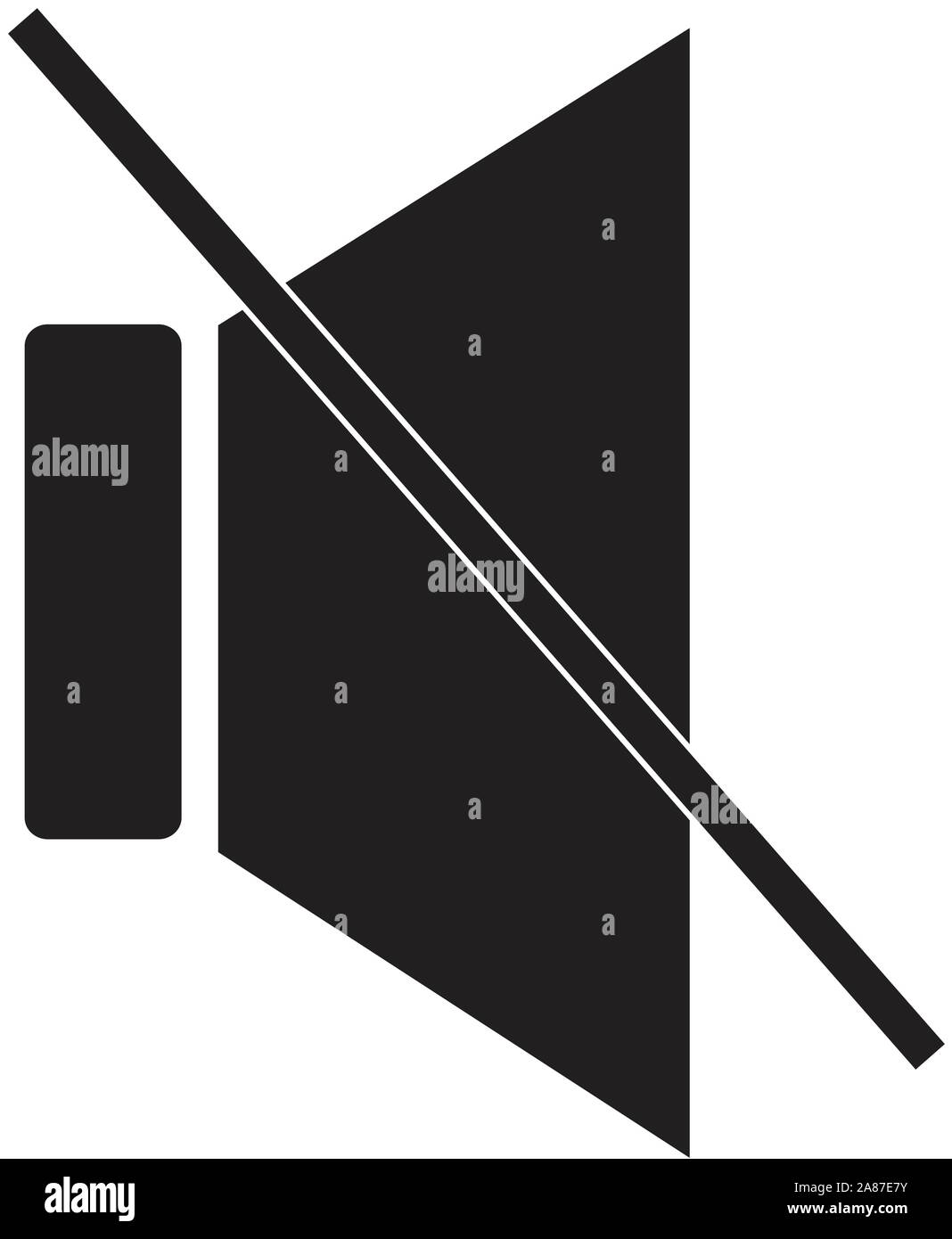 mute sound icon on white background. mute sound sign.flat style design ...