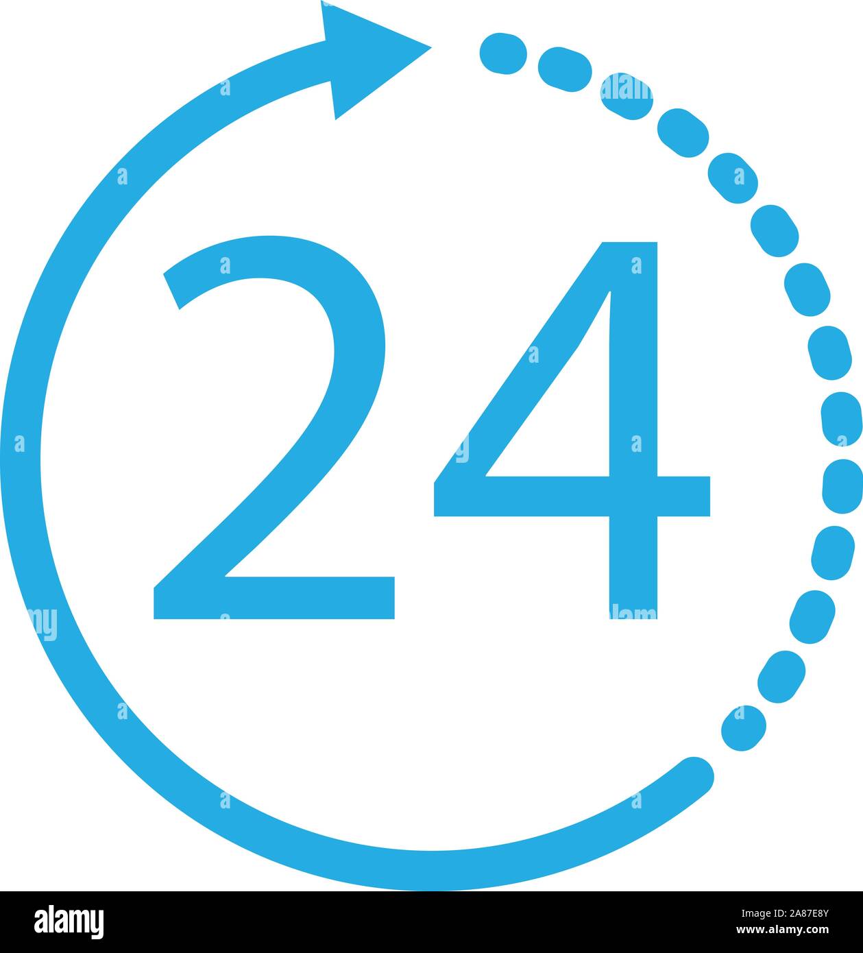 24 hours icon on white background. 24 hours sign. flat style design ...