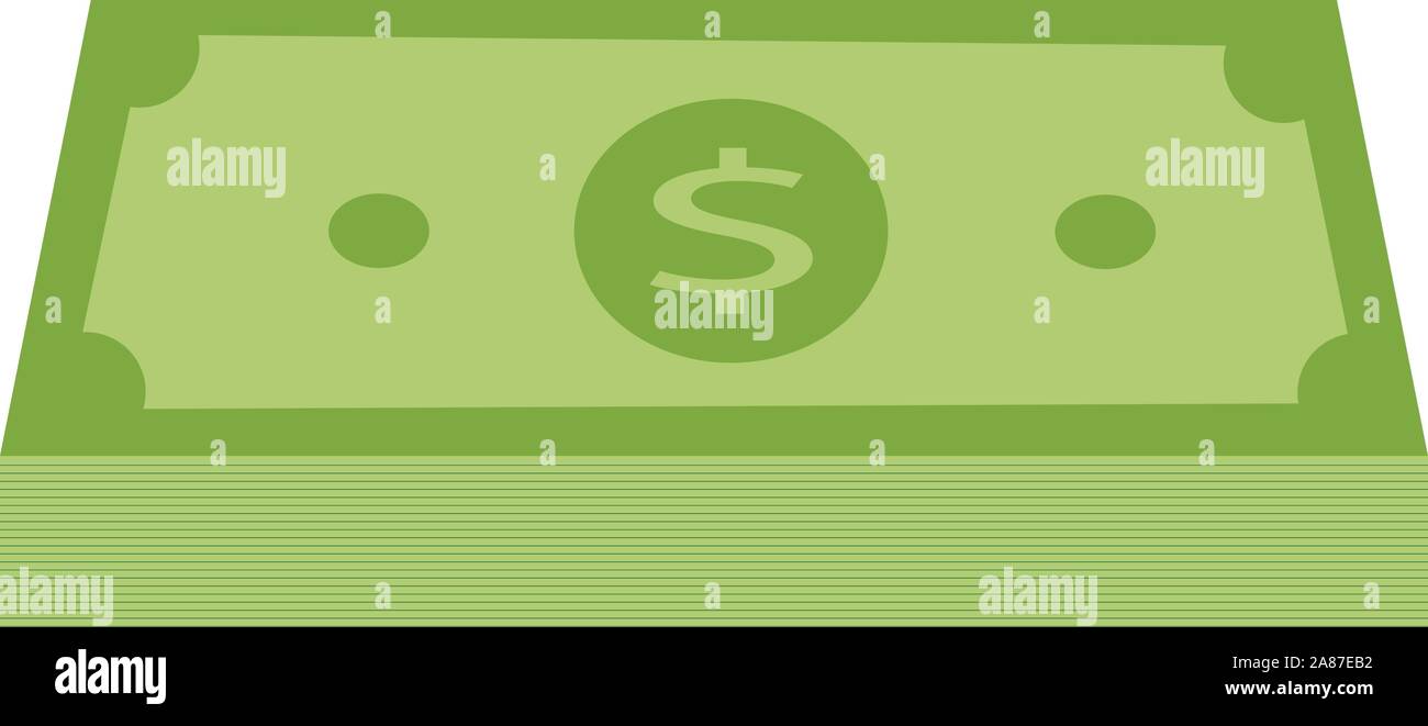 green stack of money icon. money icon in flat style. dollar icon. green ...