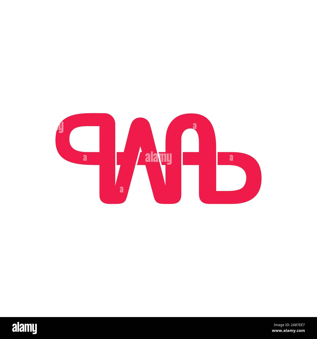 simple 3d flat curves design concept for logo and decoration Stock ...