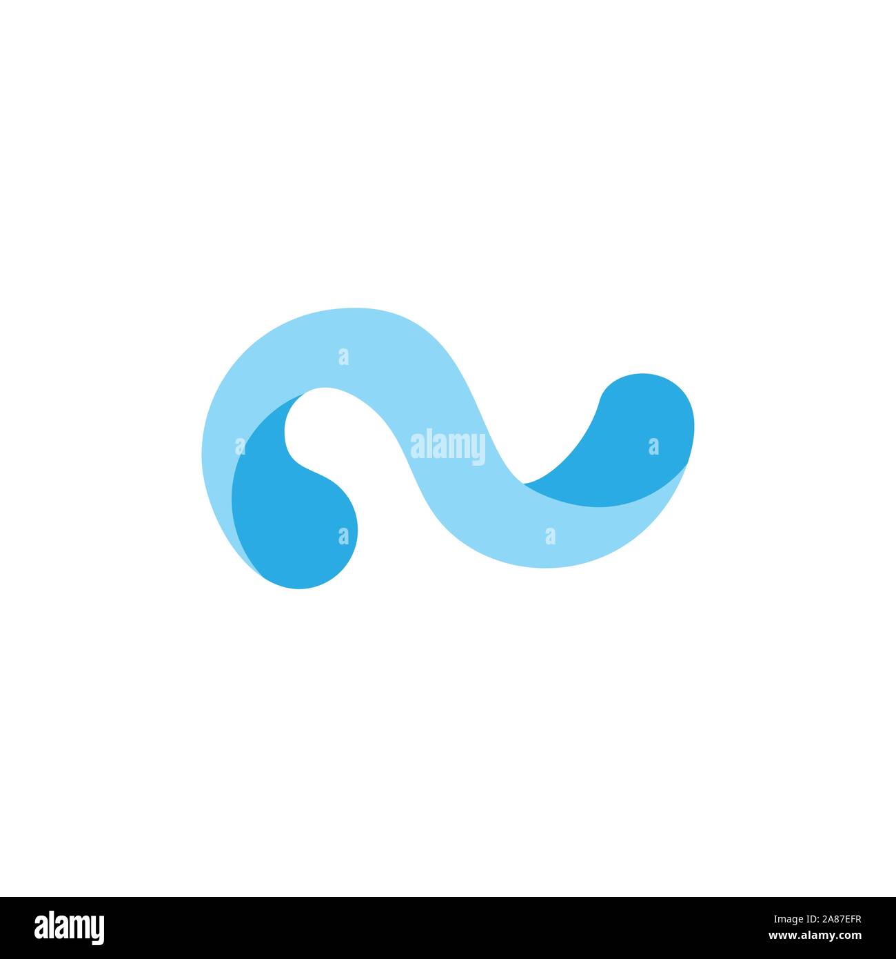 simple 3d flat curves design concept for logo and decoration Stock ...