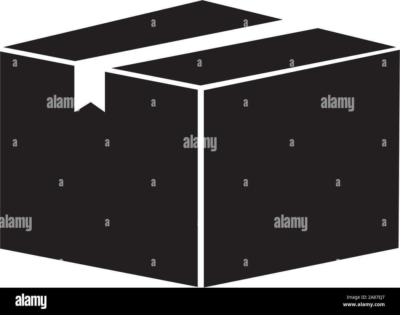 box icon on white background. flat style. box icon for your web site ...