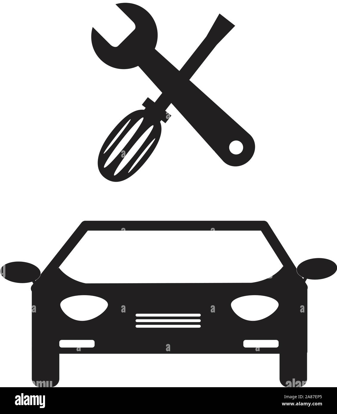 car service icon on white background. car service sign. flat style ...