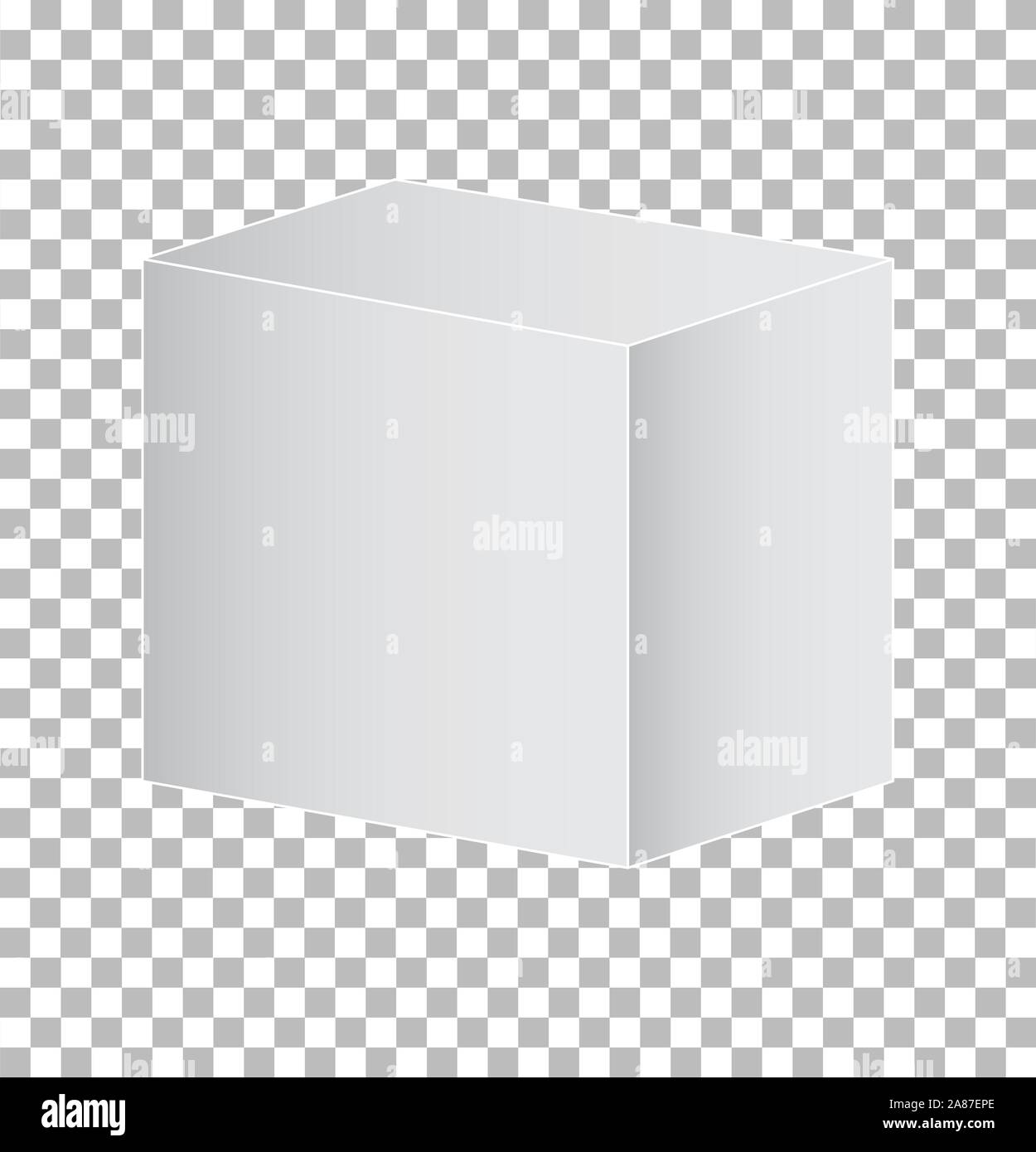 cube transparent icon on white background. cube transparent sign. flat ...