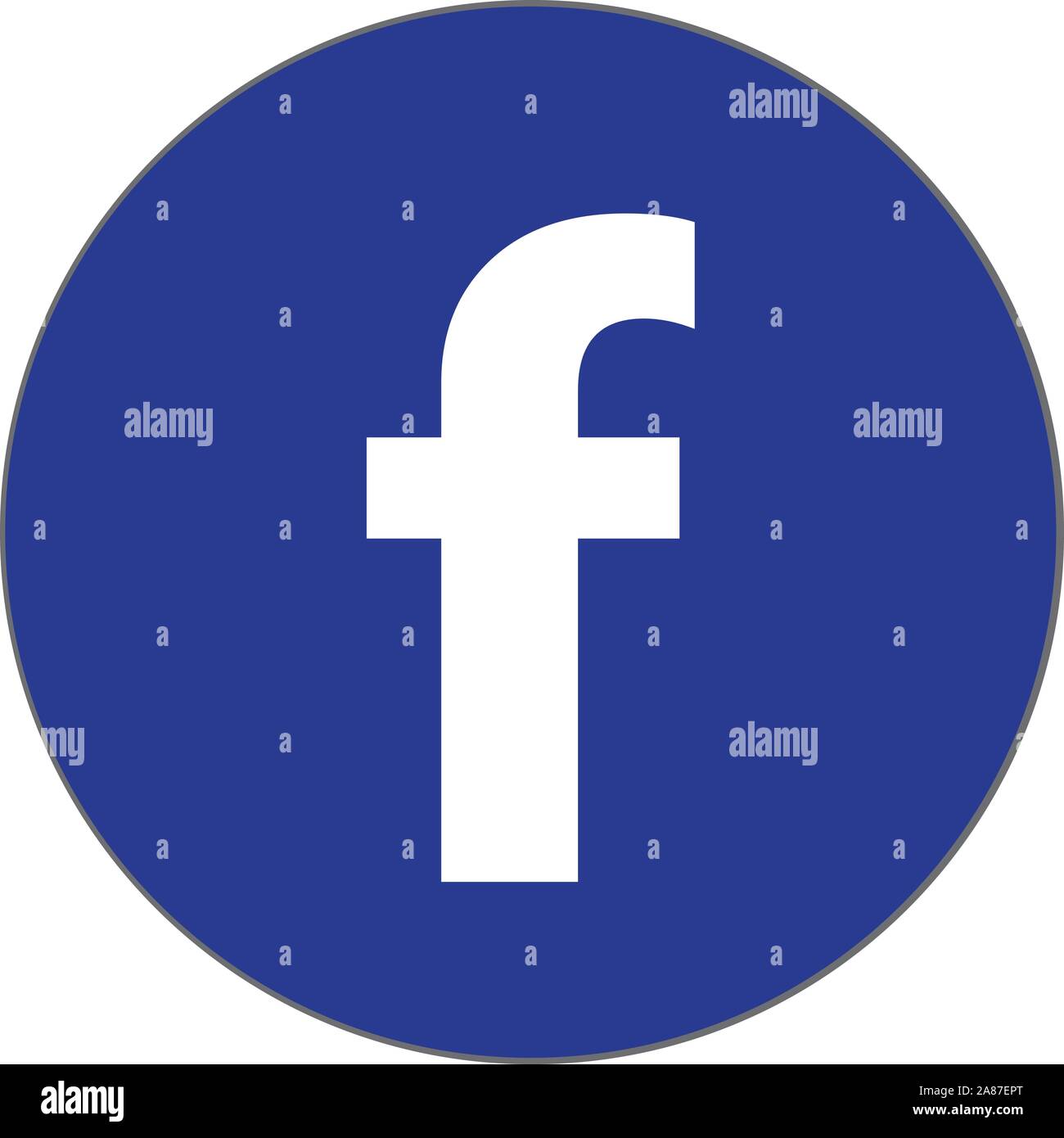 facebook social network icon on white background. flat style. social ...