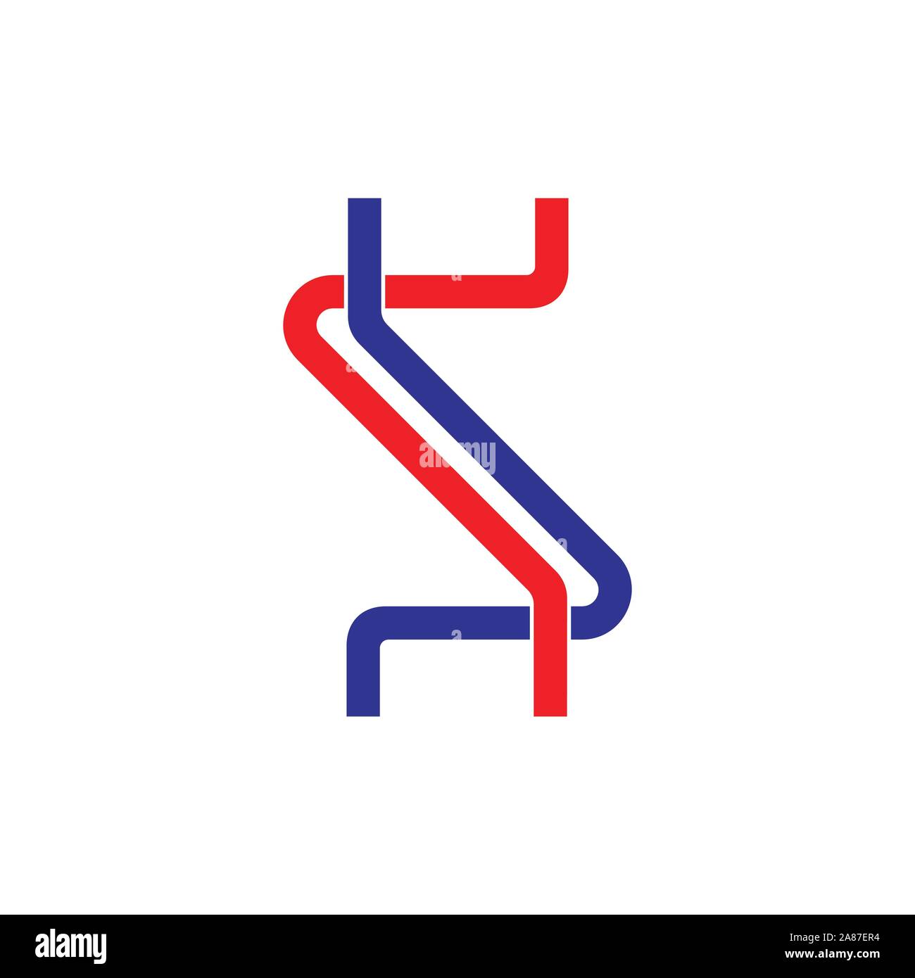 letter sl line linked logo vector Stock Vector Image & Art - Alamy