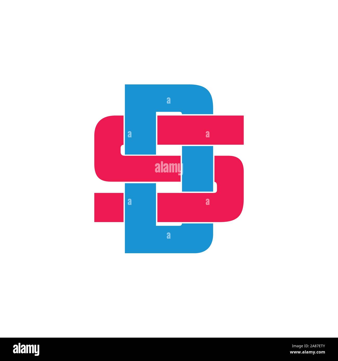 letter ds linked overlapping logo vector Stock Vector Image & Art - Alamy