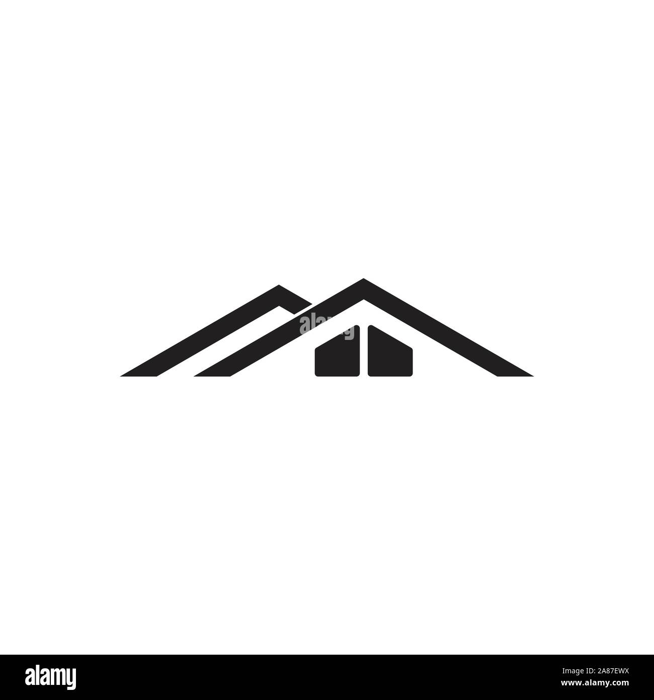 home roof simple geometric real estate logo Stock Vector Image & Art ...