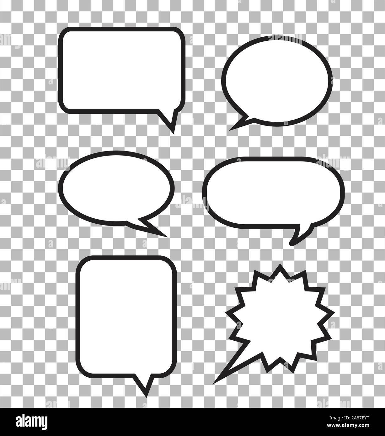 speech bubbles on transparent background. speech bubbles sign. set of ...