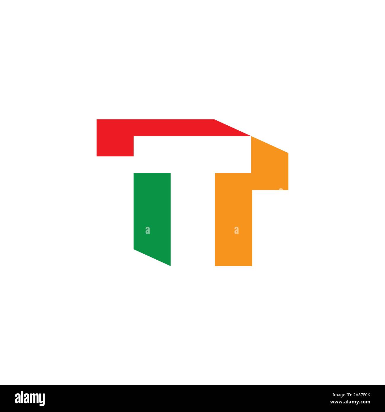 letter t colorful geometric logo vector Stock Vector Image & Art - Alamy