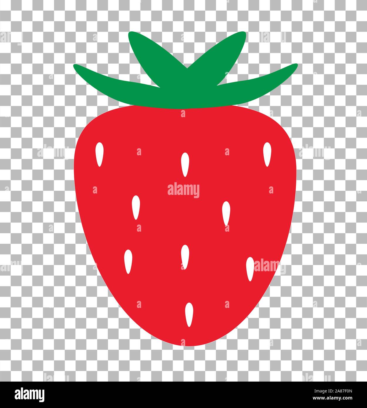 strawberry on transparent background. strawberry sign. flat style ...