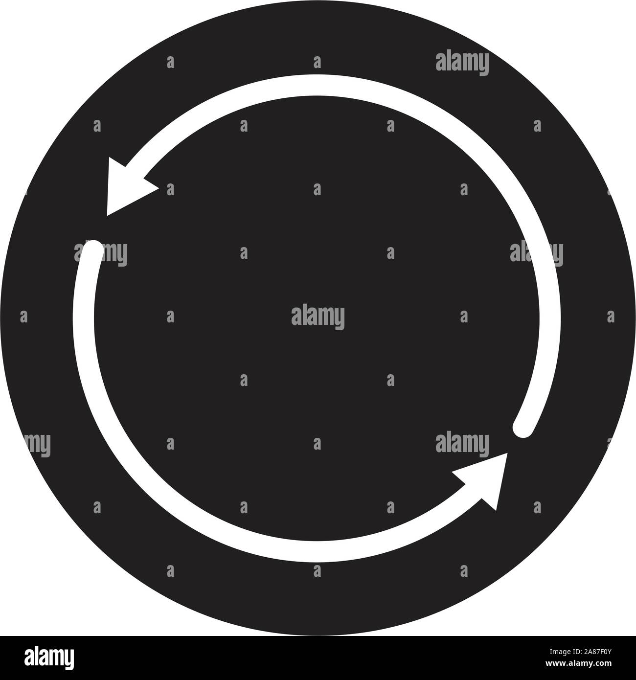 synchronization icon on white background. synchronization sign. flat ...