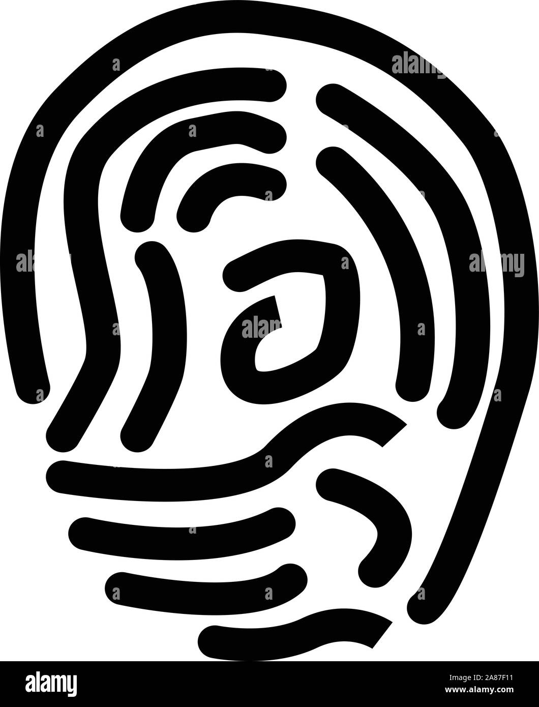 scan thumb icon on white background. scan thumb sign. flat style. scan ...