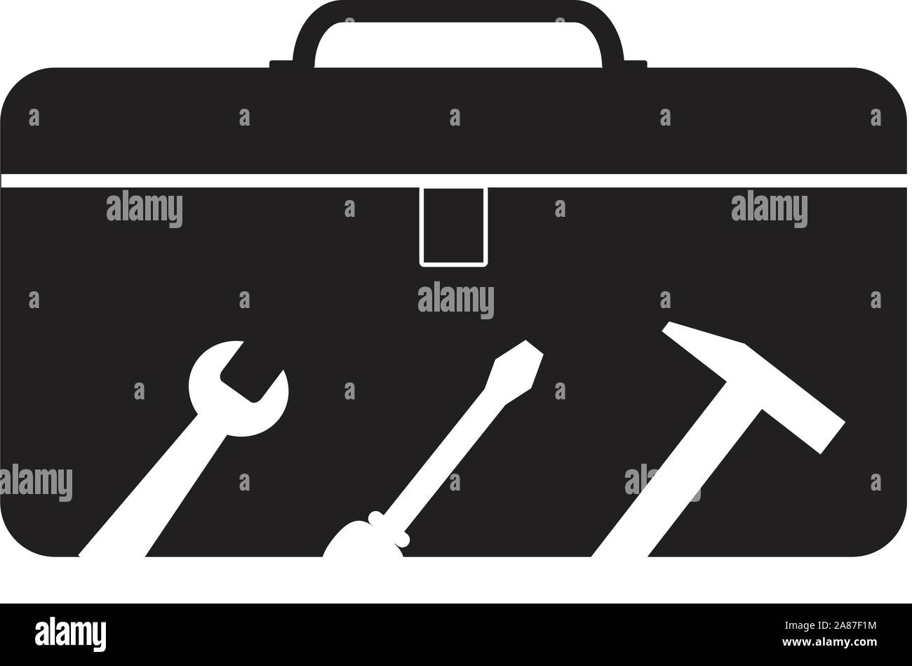 tools box icon on white background. tools box sign. flat style. toolbox ...