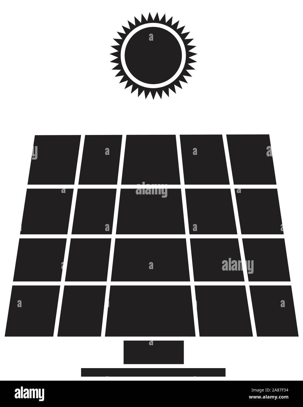 solar energy panel icon on white background. solar energy sign. flsy ...