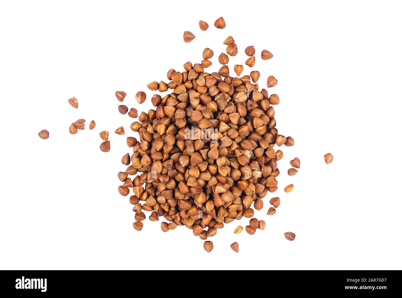 Buckwheat. Background texture of buckwheat. Macro shot of buckwheat ...