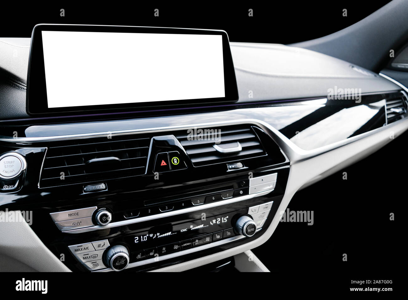 Monitor in car with isolated blank screen use for navigation maps and ...