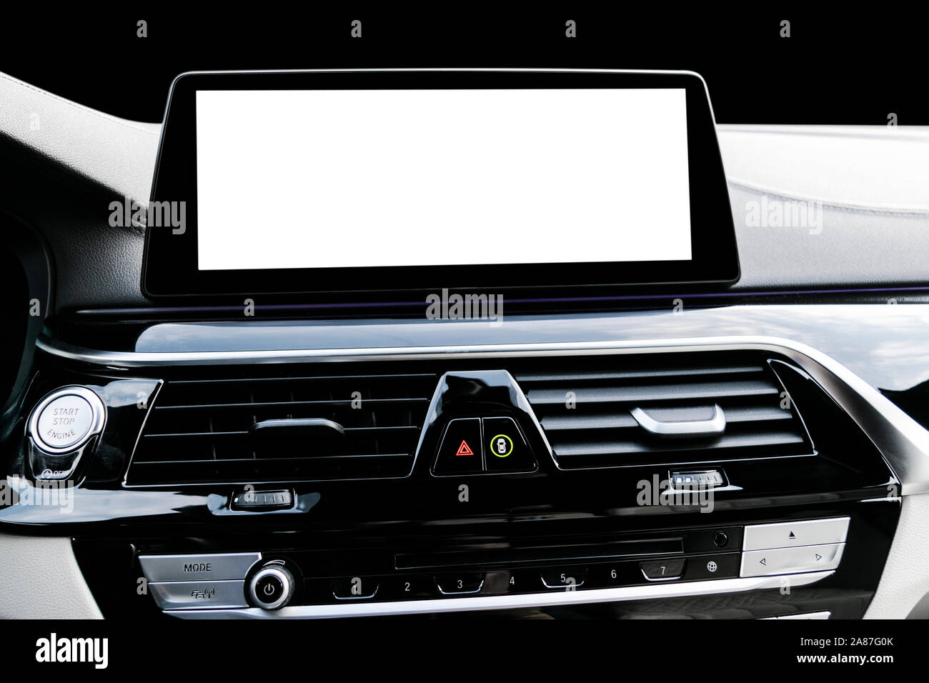 Monitor in car with isolated blank screen use for navigation maps and ...