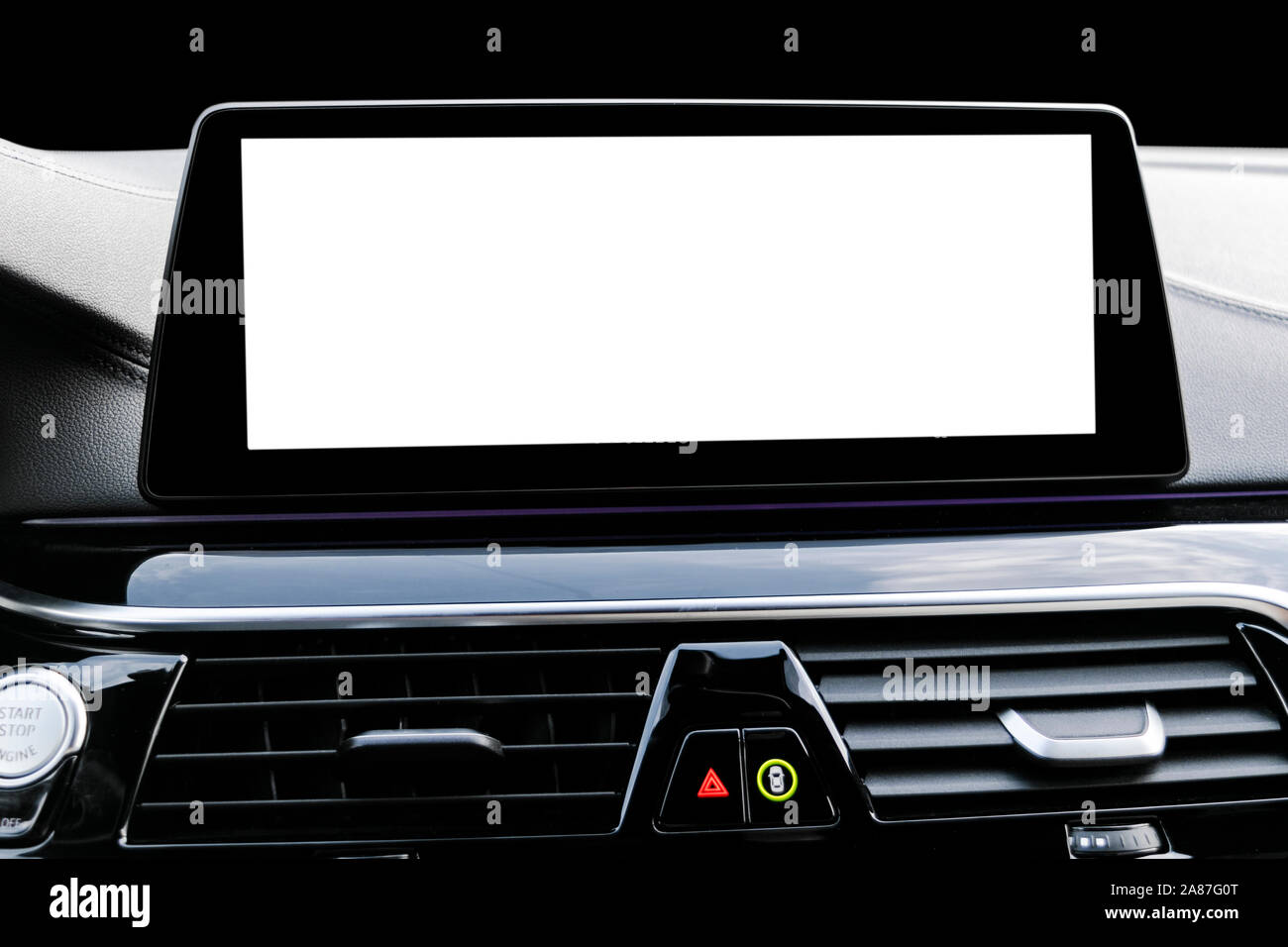 Monitor in car with isolated blank screen use for navigation maps and ...