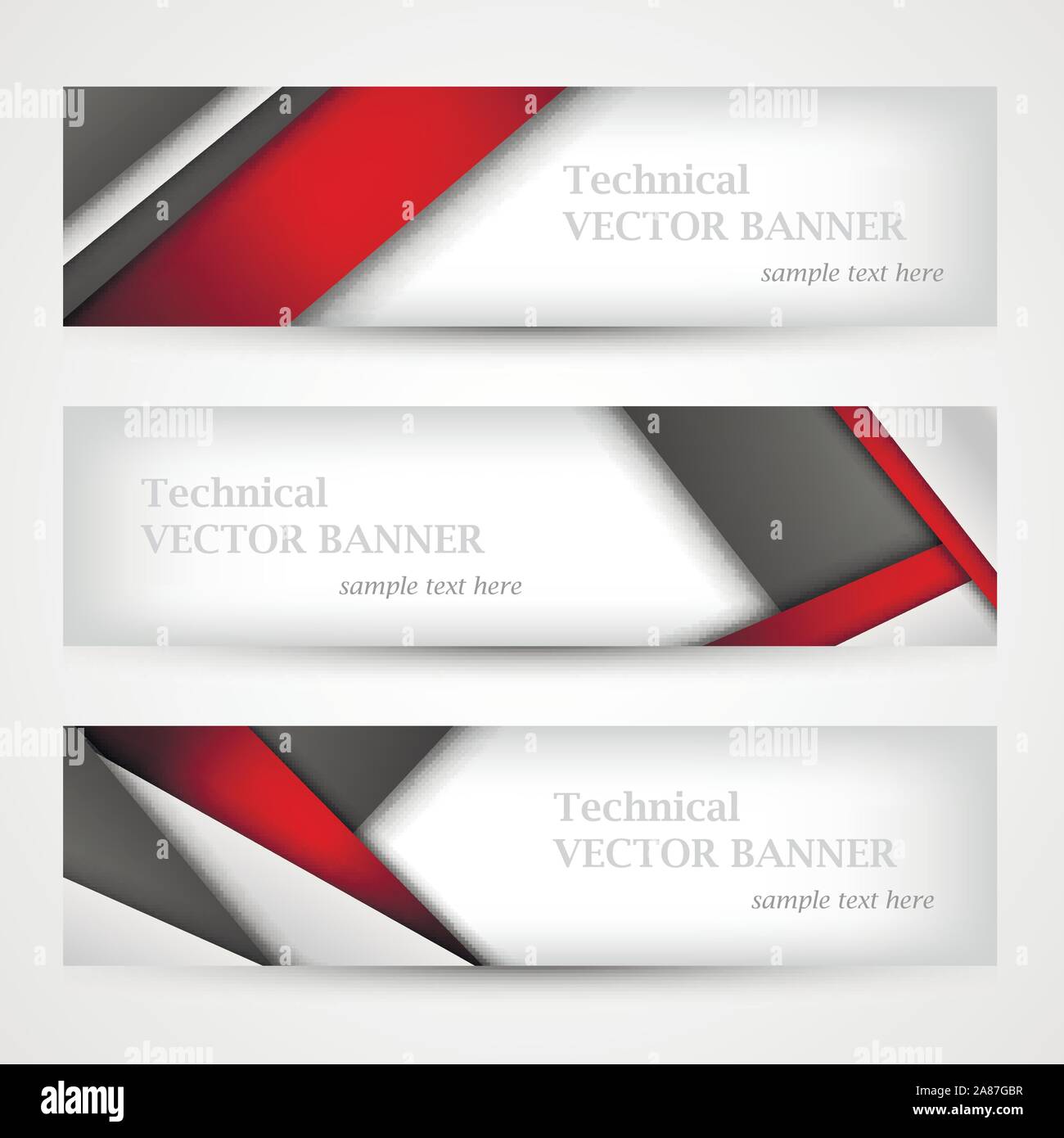 Set of banners with lines paper. Business design template Stock Vector ...