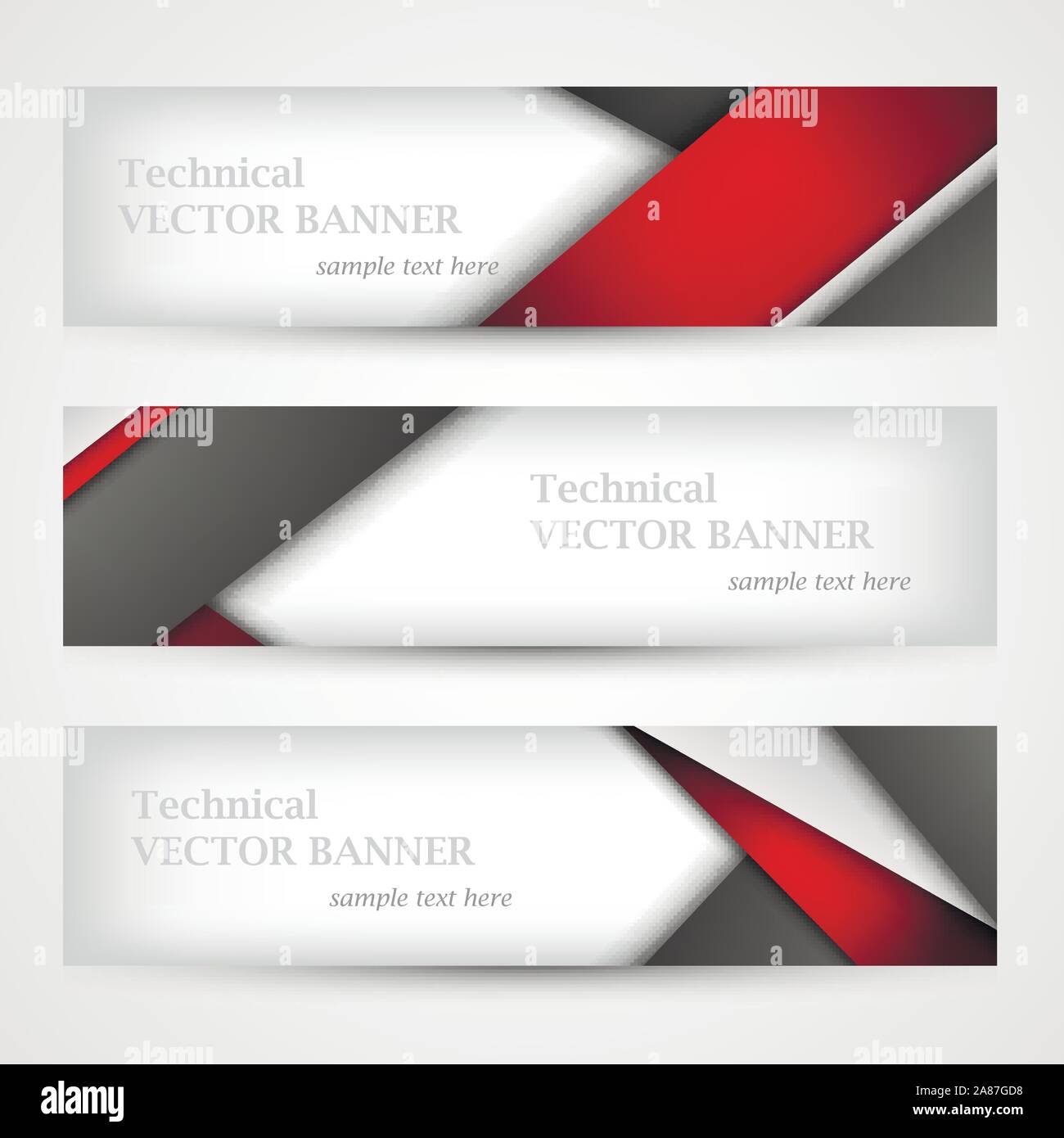 Set of banners with lines paper. Business design template Stock Vector ...