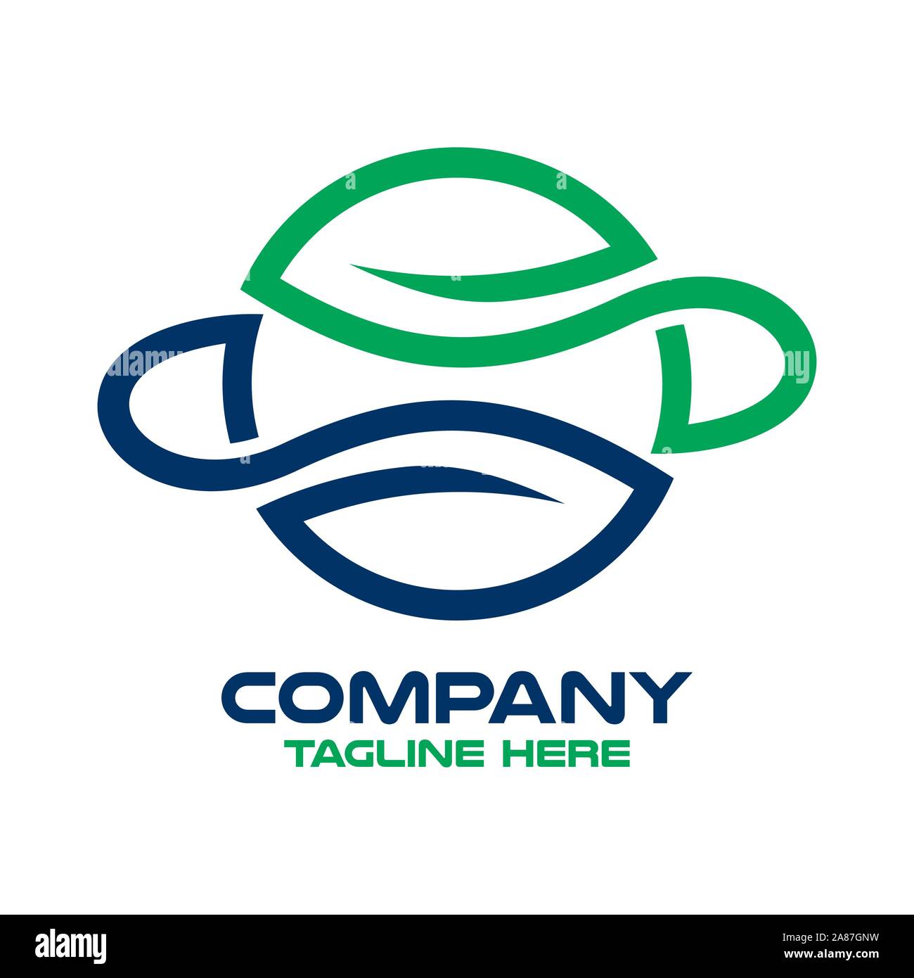 Modern planet Earth and a leaf of nature logo. Vector illustration ...