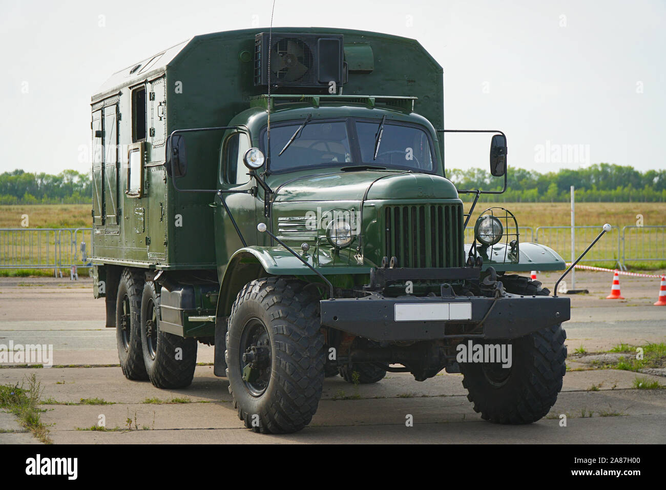 Samara, Russia - August 17, 2019: Old Soviet military truck ZIL-157 in ...