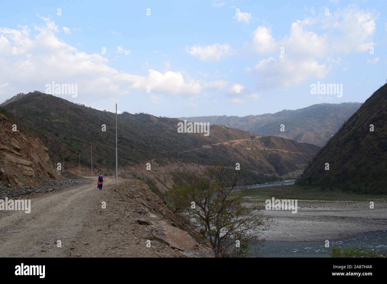 Beautiful scenery of Tamor River Nepal.The Tamor river is one of the ...